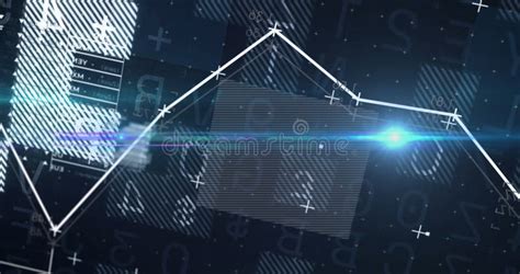 Image Of Light Spot Over Statistical Data Processing Against Blue