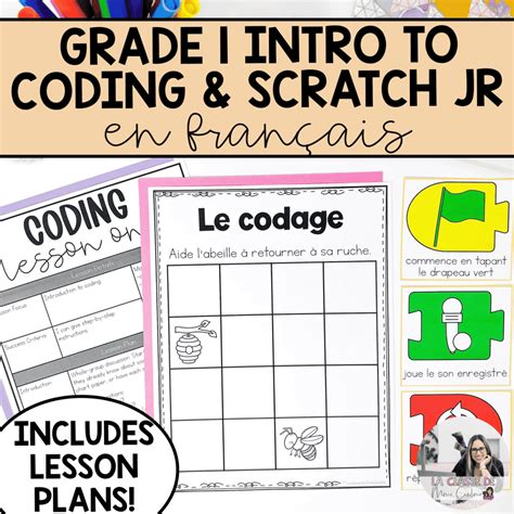 Grade 1 Coding Unit With Scratch Jr In French Introduction Au Codage