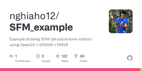 Github Nghiaho12sfmexample Example Of Doing Sfm Structure Form Motion Using Opencv