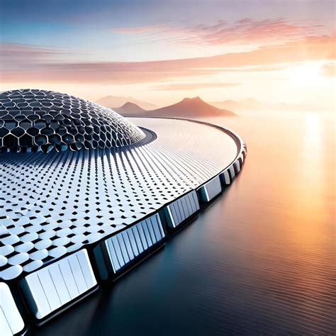 Premium AI Image A D Rendering Of A Futuristic Surface With Hexagons Ai Generated