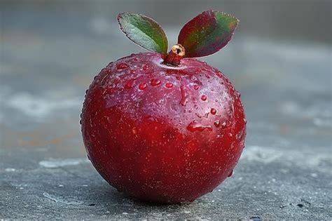 Premium Photo A Closeup Of A Single Cranberry Showing Its Deep Red Color And Bumpy Texture