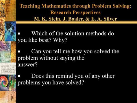 Ppt Teaching Mathematics Through Problem Solving Emma Ames Jim Fey Mary Jo Messenger Hal