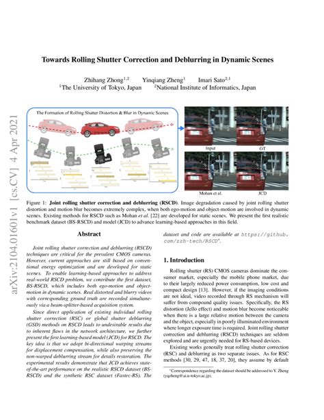 Towards Rolling Shutter Correction And Deblurring In Dynamic Scenes