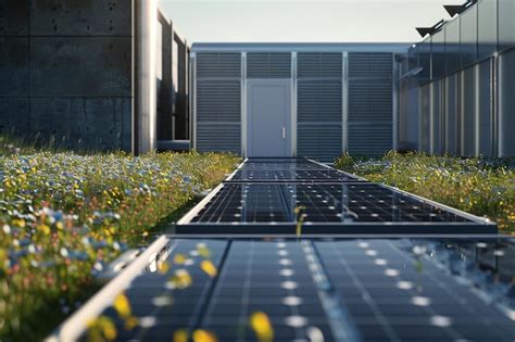 Premium Photo Renewable Energy Powered Data Centers