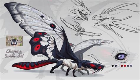 Butterfly Moth Dragon Concept En 2025 Créature Mythologique Dragons Créature Fantastique