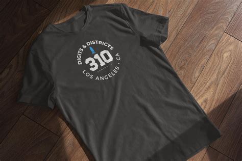 Digits And Districts T Shirt 310 Los Angeles Ca Area Code Series Ii