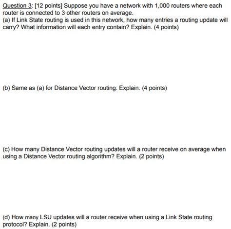 Solved Question Points Suppose You Have A Network Chegg