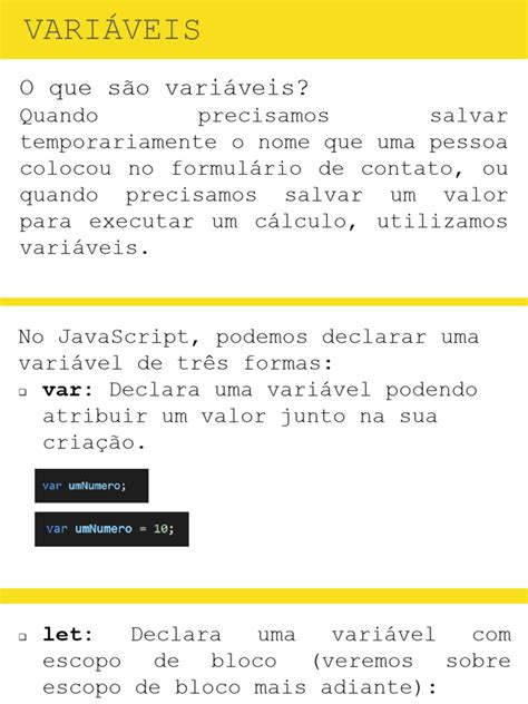 variáveis em java script pdf tipo de dados string ciência da