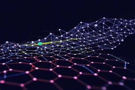 premium ai image cyber big data flow blockchain data fields network