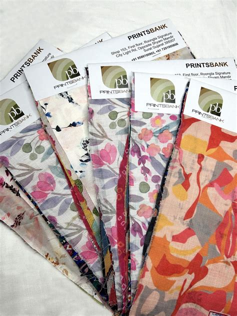 One Sample Folder Fabric Swatch Book 10 Fabrics Cutting Printsbank