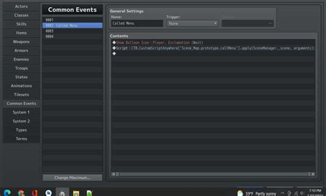 Mz Call A Common Event Before Acessing Menu Rpg Maker Forums