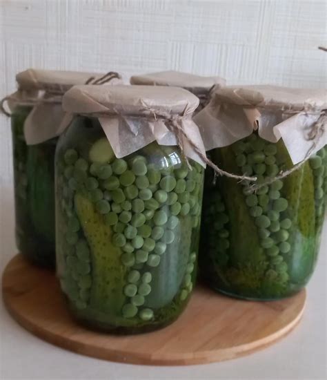 Консервированные огурцы с зелёным горошком рецепт с фото пошаговый от ...