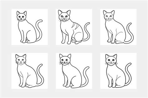 Cat Tracing Vector Art Icons And Graphics For Free Download