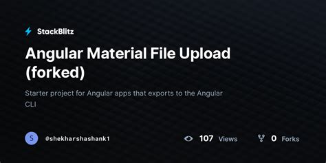Angular Material File Upload Forked Stackblitz