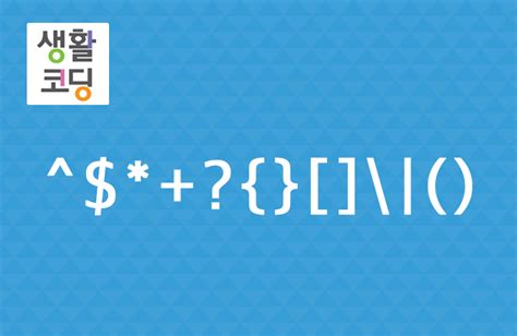 특정문자 생활코딩 정규표현식