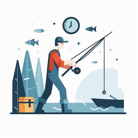 Premium Vector Vector Illustration Of Angler In Flat Design Style Premium Vector Vector Illustration Of Angler In Flat Design Style