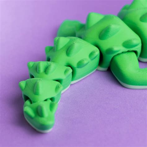 blob crocodile articulated flexi fidget toy 3d model by bloblab on