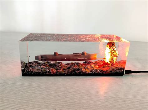 Resin Diorama American Submarine Css Hl Hunley Resin Lamp Etsy