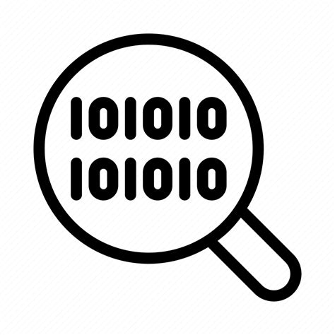 Binary Coding Glass Programming Search Icon Download On Iconfinder