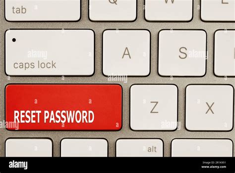 Red Button With Text RESET SECURITY On Keyboard Top View Stock Photo Alamy