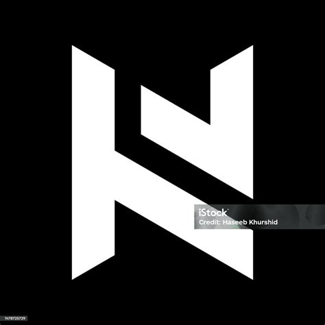 최소한의 Hn 로고 고급 배경에 Nh 편지의 아이콘입니다 Nh 모노그램 이니셜을 기반으로 한 로고 아이디어 전문적인 다양한 문자