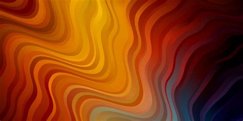 Dark Multicolor Vector Backdrop With Circular Arc Colorful Illustration Which Consists Of Curves