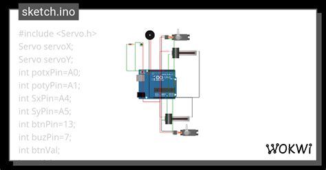 Servo control using Potentiometer - Wokwi ESP32, STM32, Arduino Simulator