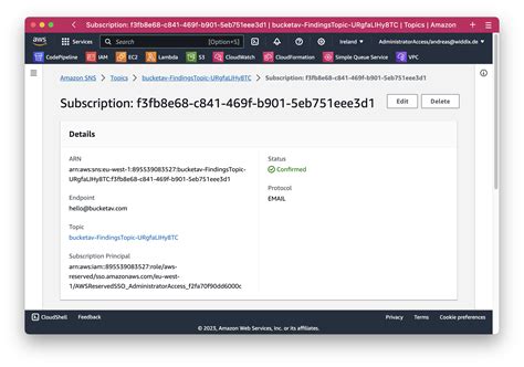 Realtime Notifications Via E Mail BucketAV