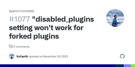 disabled plugins setting won t work for forked plugins · issue 1077