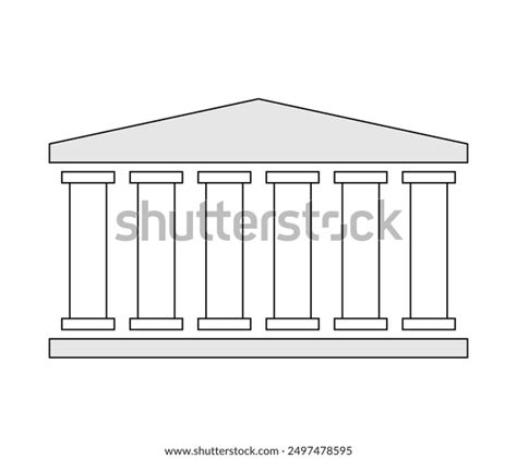 Six Pillars Line Diagram Clipart Image Stock Vector Royalty Free 2497478595 Shutterstock