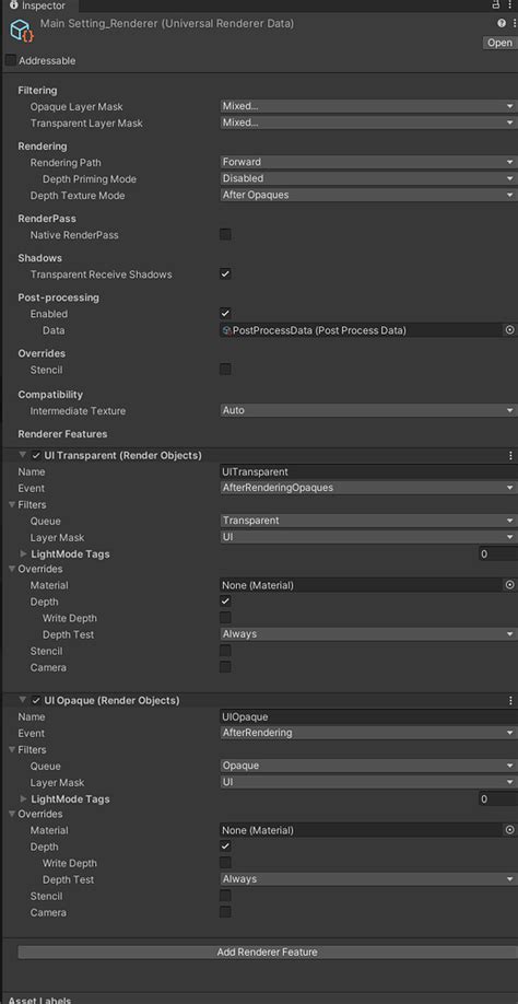 Urp Render Objects Features Not Working For Opaques Unity Engine