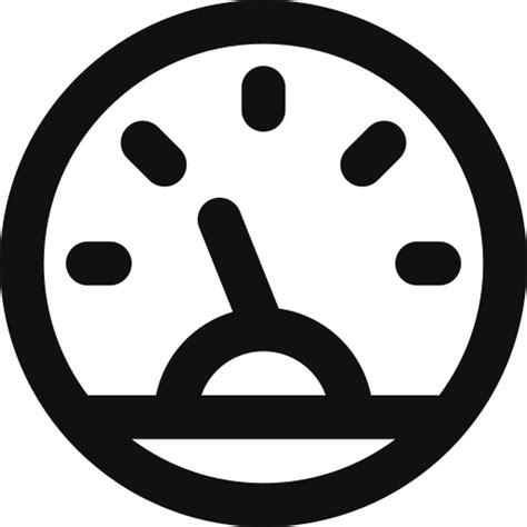 Speedometer Generic Black Outline Icon