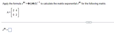 Solved The Coefficient Matrix A Below Is The Sum Of A