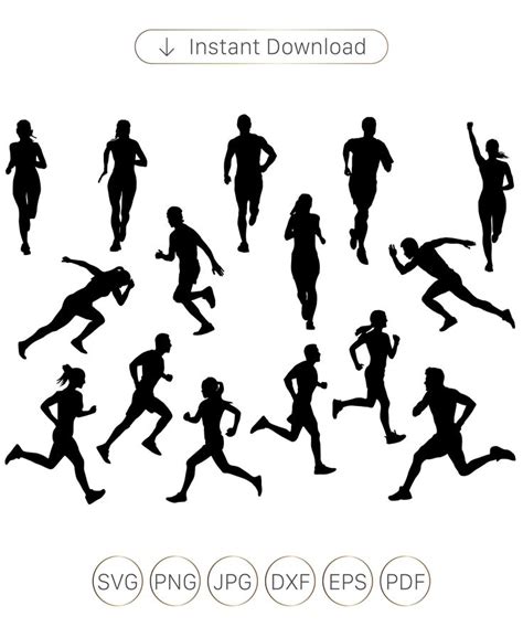 Runner Svg Running Woman Svg Running Man Svg Runner Silhouette Svg Running Svg Runner