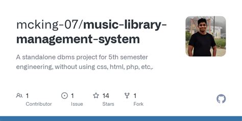 Github Mcking 07music Library Management System A Standalone Dbms