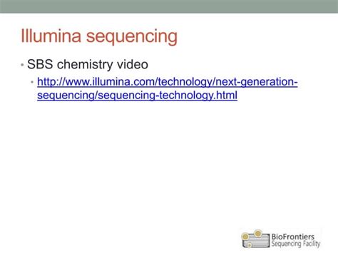Intro To Illumina Sequencing PPTX