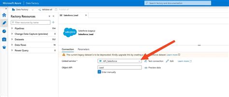 configure an oauth linked service for salesforce in azure data factory