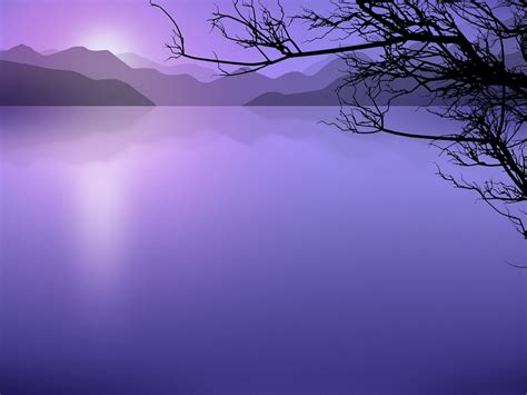 Calm Lake Cartoon Vector Art Design Hd Wallpaper Preview