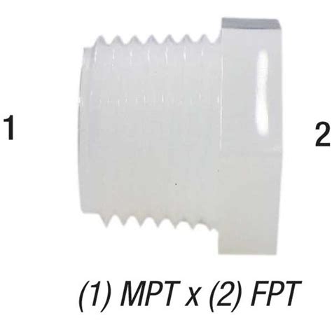 Hex Reducer Bushing 12in Mpt X 14in Fpt Nylon Sonnys