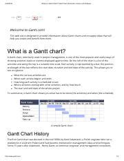 What Is A Gantt Chart Gantt Chart Information History And Software Pdf What Is A