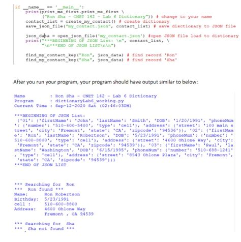 Solved Use Dictionary To Create A Dictionary Variable My