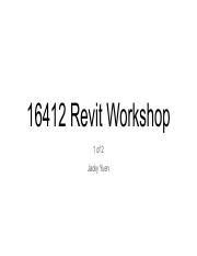 Revit Workshop Mastering The Interface And Tools For Efficient Course Hero