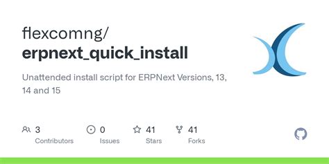 Erpnextquickinstallerpnextinstallsh At Main · Flexcomngerpnext