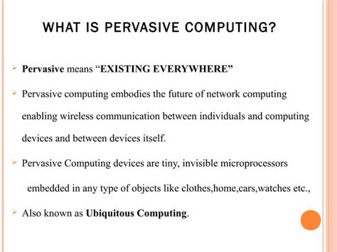 Pervasive Computing
