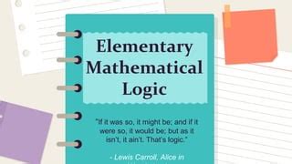 Elementary Logic Pptx
