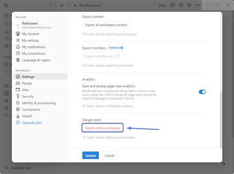 Easily Delete A Workspace In Notion 2024 Notioniers