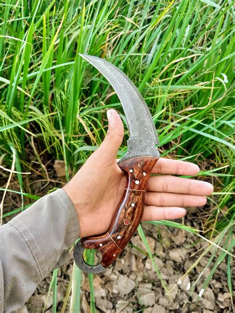 11big Karambit Knife Custom Handmade Damascus Steel Karambit Knife