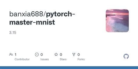 github banxia688 pytorch tutorial master mnist 3 15