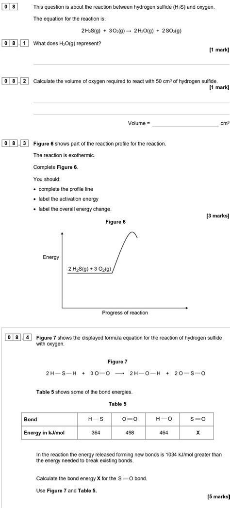 Gcse Aqa Chemistry Calculating Mass Of Substances This Question Is