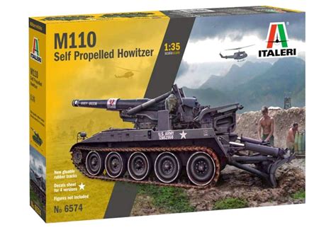Ita6574 135 Italeri M110 Self Propelled Howitzer Model Building Kit